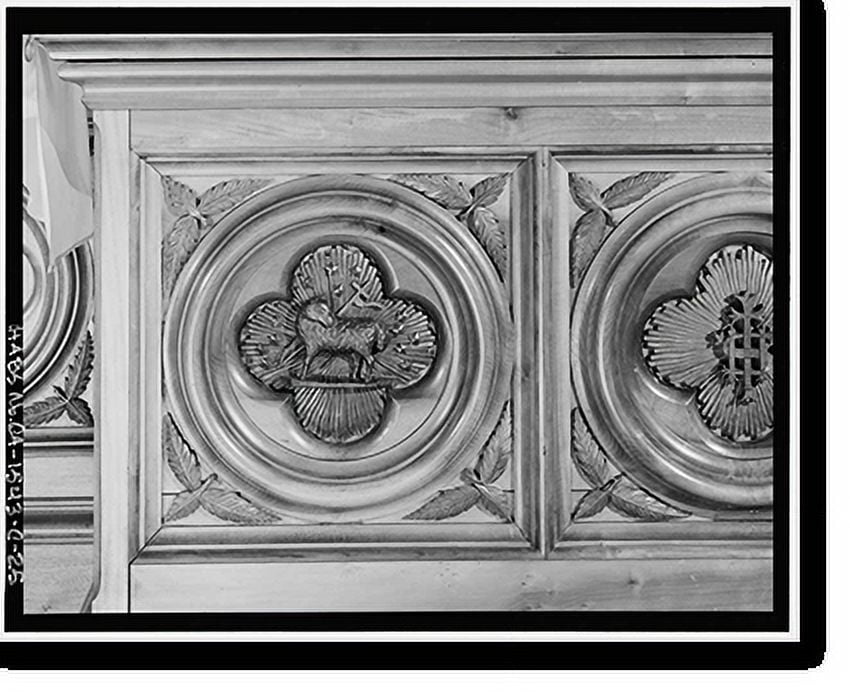 Historic Print, Mare Island Naval Shipyard, St. Peter's Chapel, Walnut ...