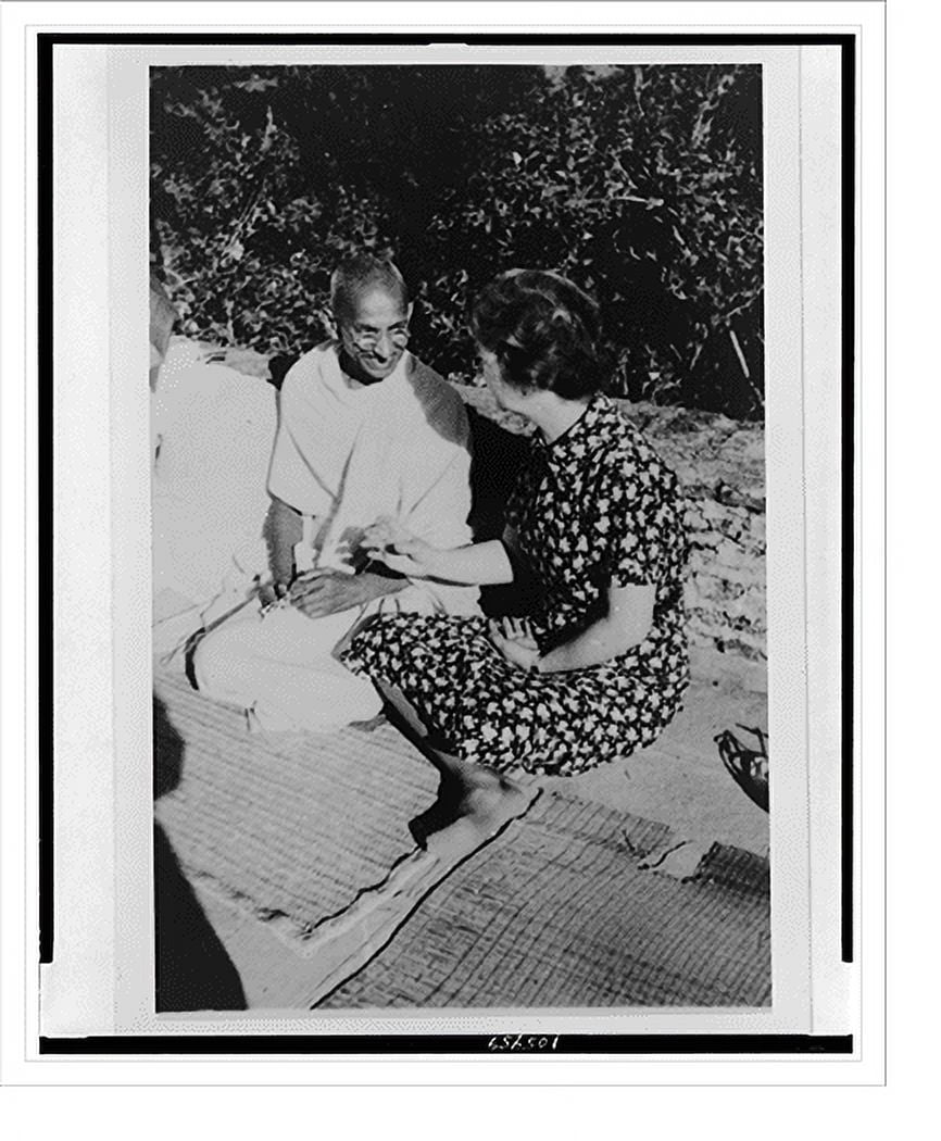 Historic Print, [Margaret Sanger and Mahatma Gandhi, full-length ...