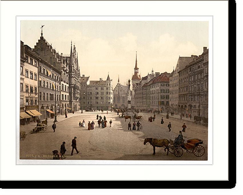 Historic Print, Marienplatz Munich Bavaria Germany, 18" x 24" - Walmart.com