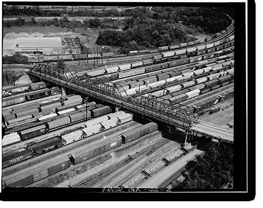 Historic Print, Marietta Road Bridge, Marietta Road, Spanning Inman ...