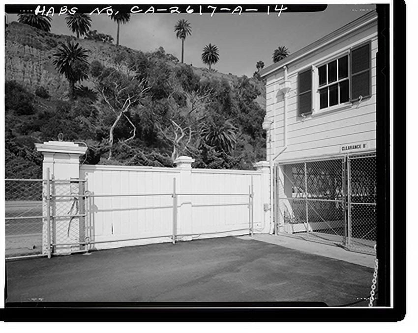 Historic Print, Marion Davies Estate, Fence & Bulkhead, 415 Pacific ...
