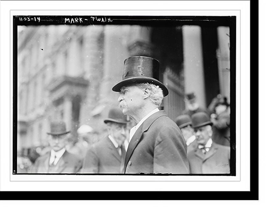 Historic Print, Mark Twain, others in background, 16" x 20" - Walmart.com