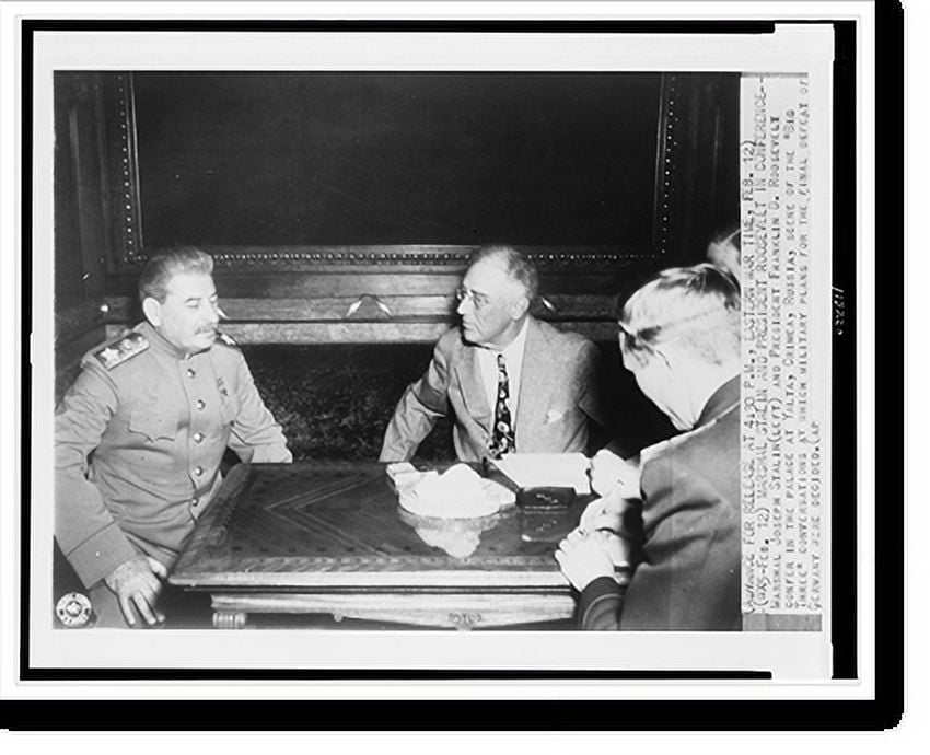 Historic Print, Marshal Stalin and President Roosevelt in conference ...