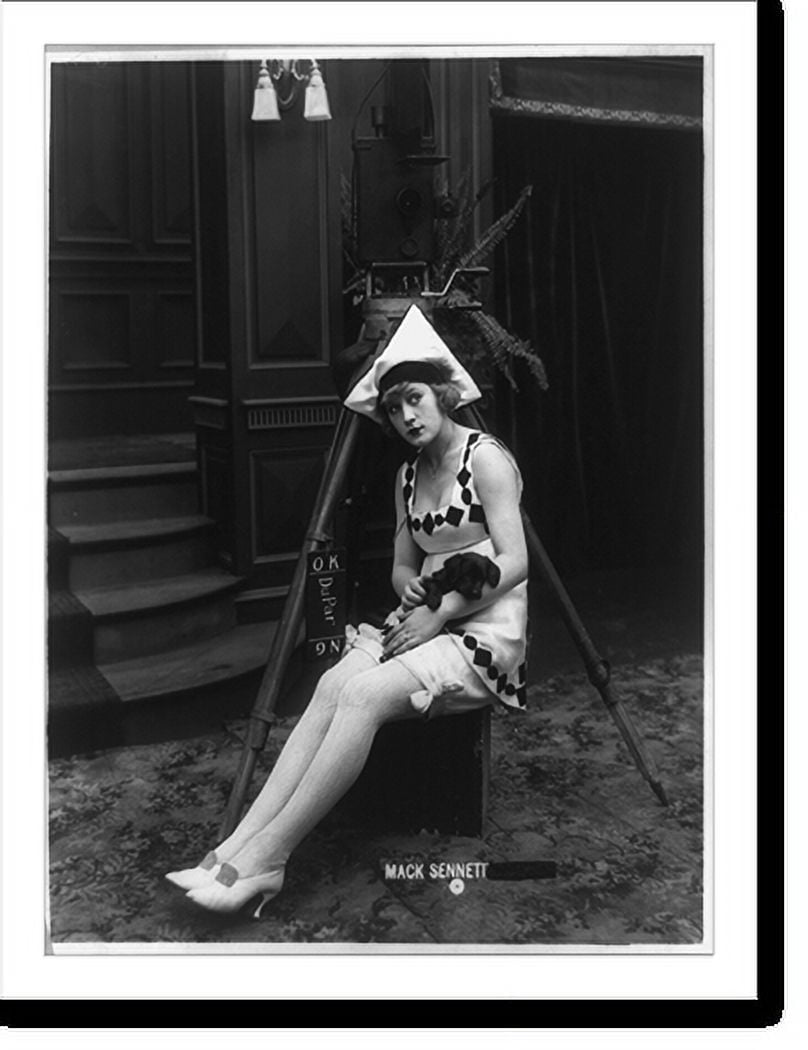 Historic Print, [Marvel Rea of Mack Sennett comedy films seated, in ...