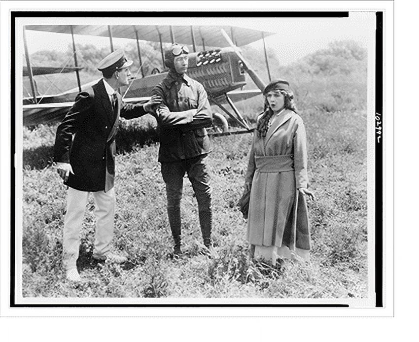 Historic Print, [Mary Pickford and Mr. Glenn L. Martin in aviator ...