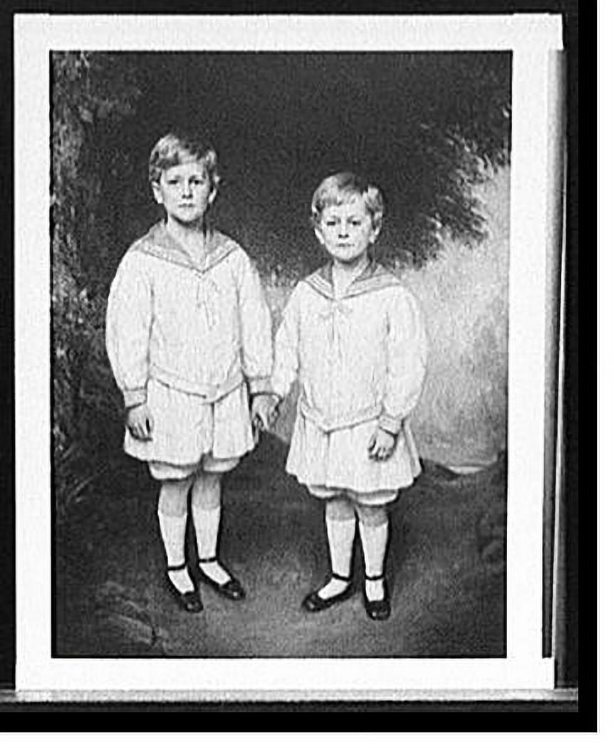 Historic Print, [Masters Charlie and Bobbie Warren, full-length ...