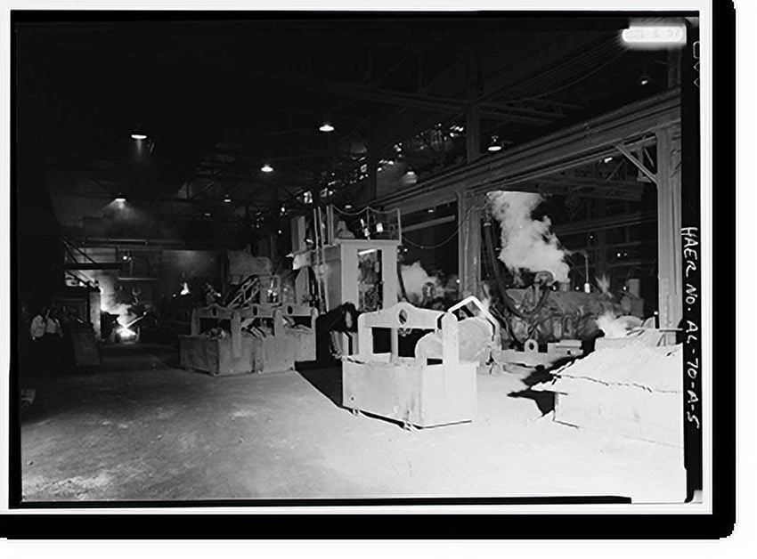 Historic Print, McWane Cast Iron Pipe Company, Pipe Casting Area, 1201 ...