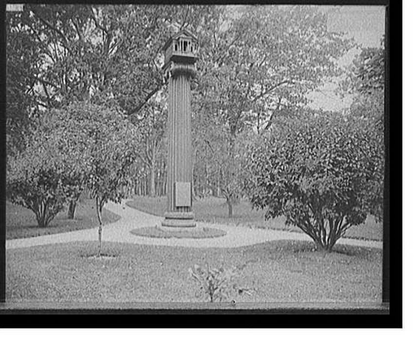 Historic Print, [Memorial column, Deering Park, Portland Harbor, Me ...