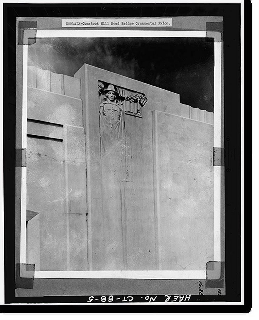 Historic Print, Merritt Parkway, Comstock Hill Road Bridge, Spanning ...