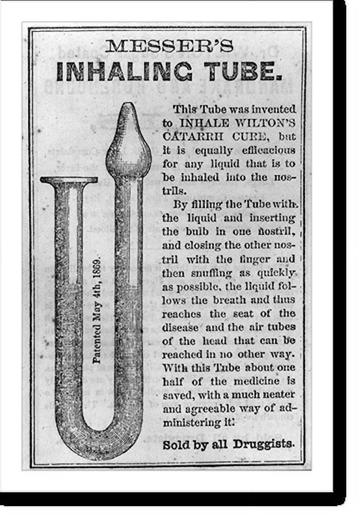 Historic Print, Messer's inhaling tube Dr. Wilton's catarrh cure, and ...