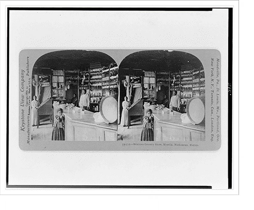 Historic Print, Mexican grocery store Morelia Michoacan Mexico, 18" x ...