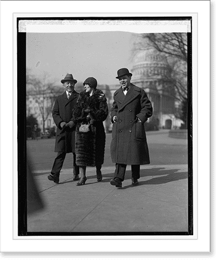 Historic Print, Mickey Walker and wife with Rep. Britten at Capitol, [2 ...