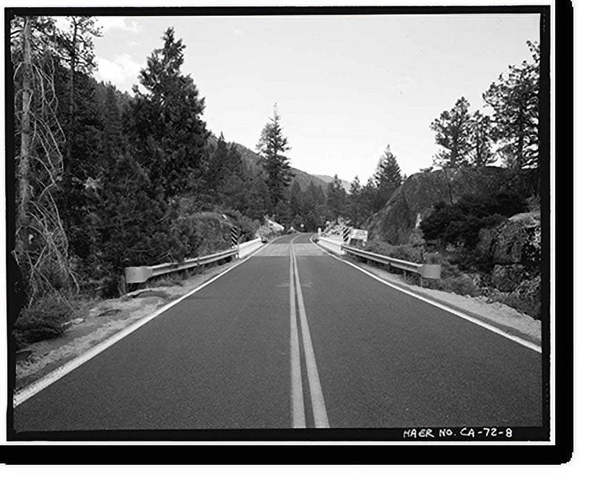 Historic Print, Middle Fork Stanislaus River Bridge, Spans Middle Fork ...