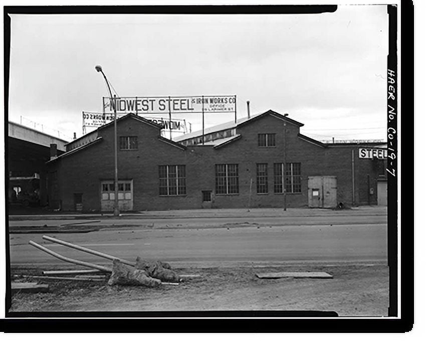 Historic Print, Midwest Steel & Iron Works Company, 25 Larimer Street ...