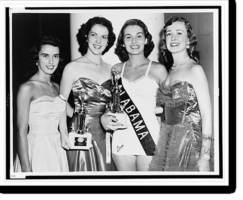 Historic Print, [Miss America pageant contestants (l to r) Irene Mary ...