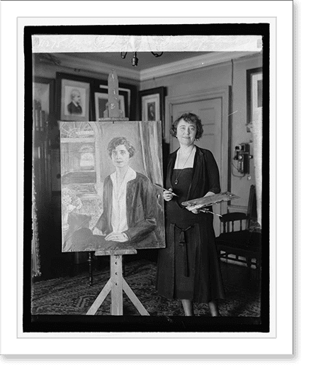 Historic Print, Miss Juliet Thompson & portrait of Mrs. Coolidge, 2/8 ...