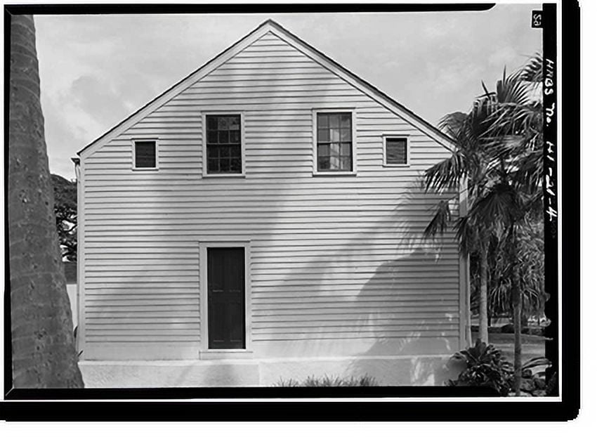 Historic Print, Mission Frame House, King & Kawaiahao Streets, Honolulu ...