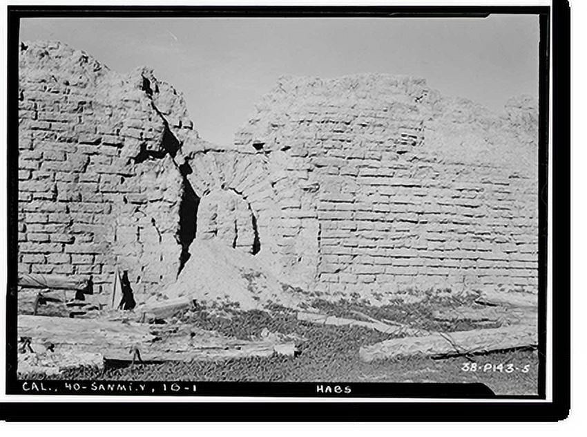 Historic Print, Mission San Miguel Arcangel, Highway 101, San Miguel ...