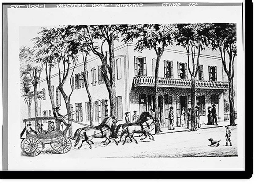 Historic Print, Mitchler Hotel, Main Street, Murphys, Calaveras County ...