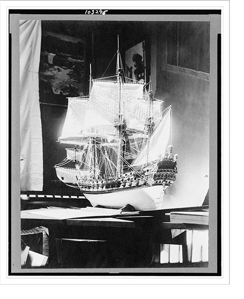 Historic Print, [Model of Spanish galleon, 1650, built by E.W. Ottie ...