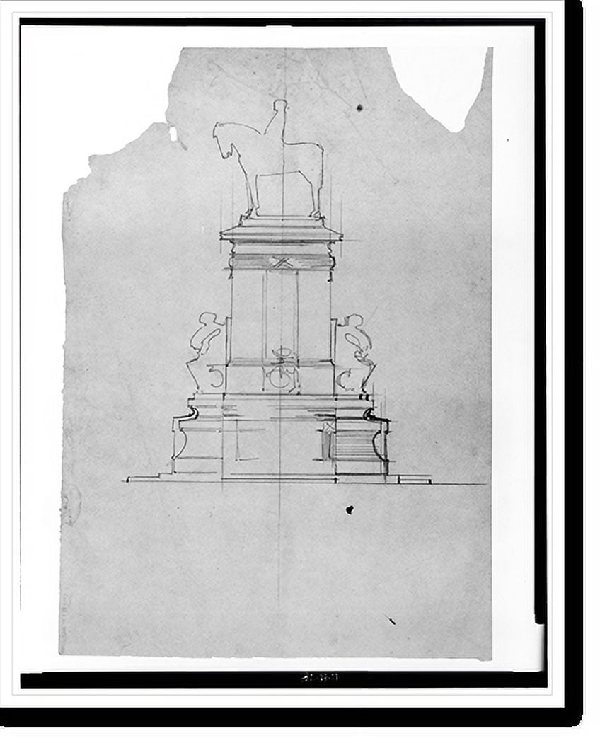 Historic Print, [Monument (Sherman Monument"), Washington, D.C. Side ...