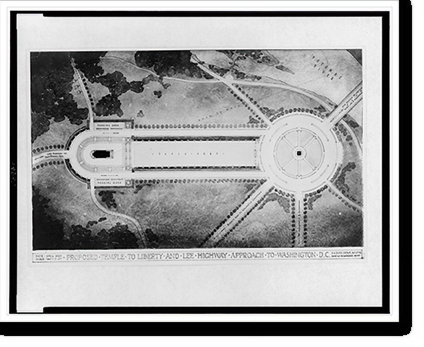 Historic Print, [Monument (Temple to Liberty"), Lee Highway, Arlington ...