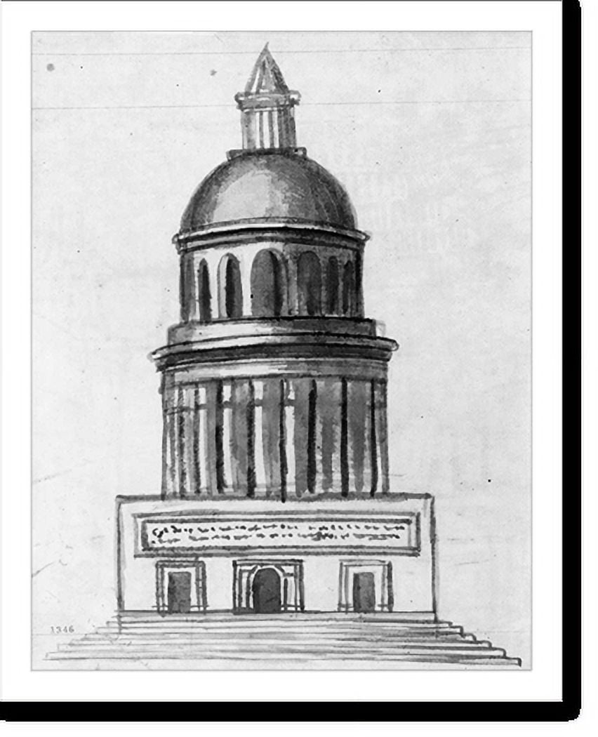 Historic Print, [Monuments, Washington, D.C. Sketch - elevation ...