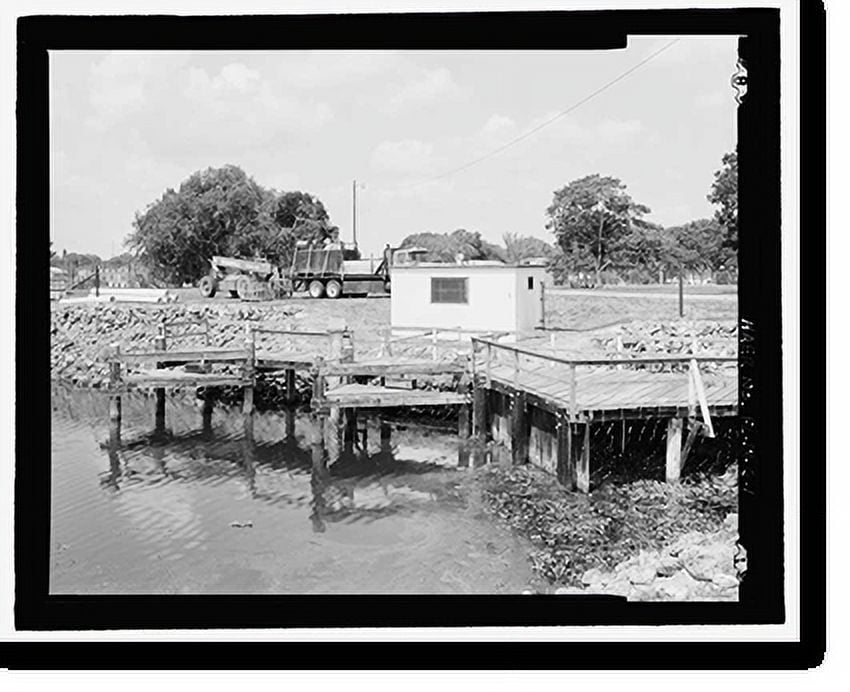 Historic Print, Moore Haven Lock, Fire Pump House, Cross-State Canal ...