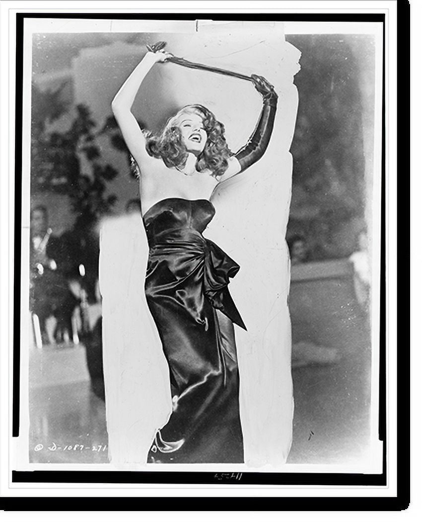 Historic Print, [Movie still from Gilda" showing Rita Hayworth singing ...