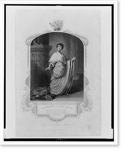 Historic Print, Mr. H. Marston as Marc Antony.from a daguerreotype by ...