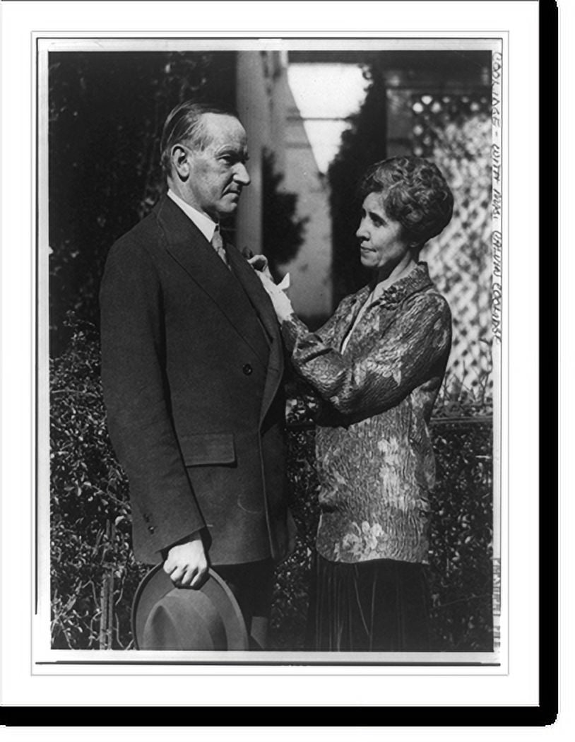 Historic Print, [Mr. & Mrs. Calvin Coolidge standing, 3/4 lgth., with ...