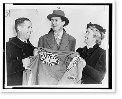 Historic Print, [Mr. & Mrs. Samuel Morison with John W. McElroy (left ...