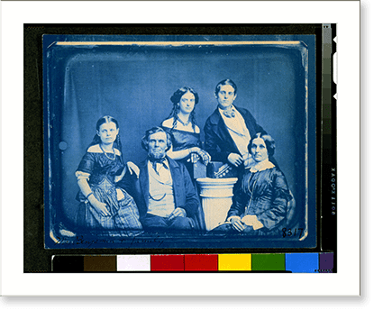 Historic Print, [Mr. Zina Hitchcock Benjamin family, posed left to ...