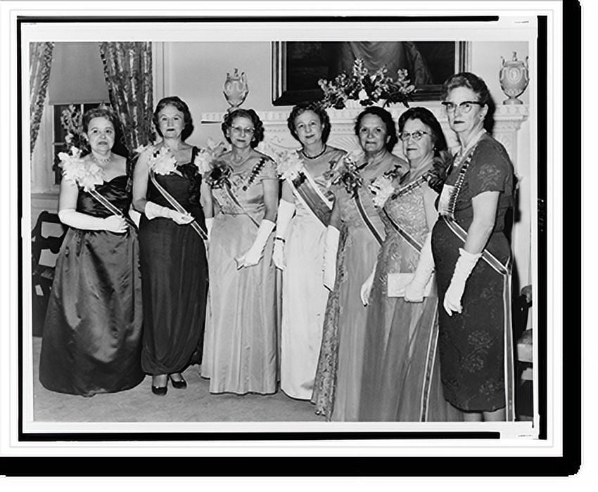Historic Print, Mrs. Ashmead White, fourth from left, president general ...