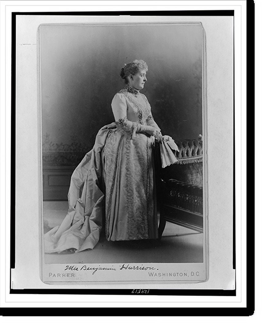 Historic Print, Mrs. Benjamin Harrison.Charles Parker, photographer ...