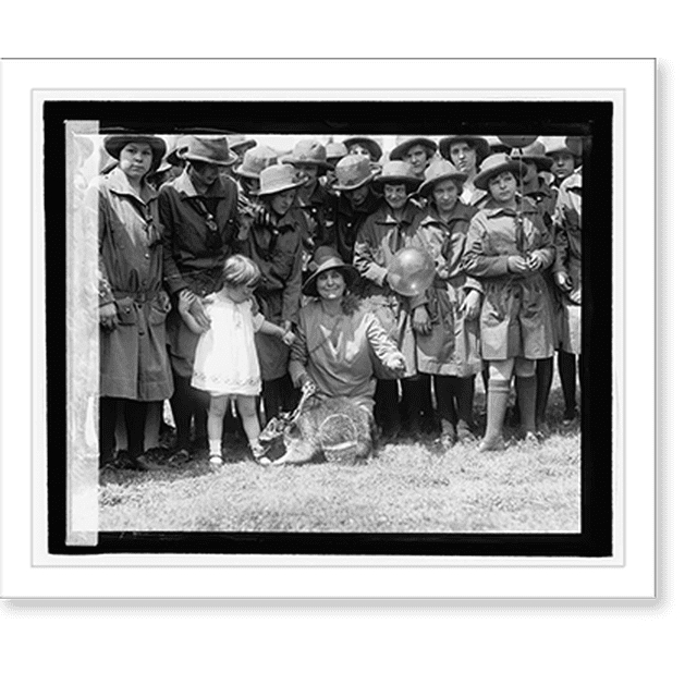Historic Print, Mrs. Coolidge & raccoon, Easter egg rolling, 1927, 16 ...