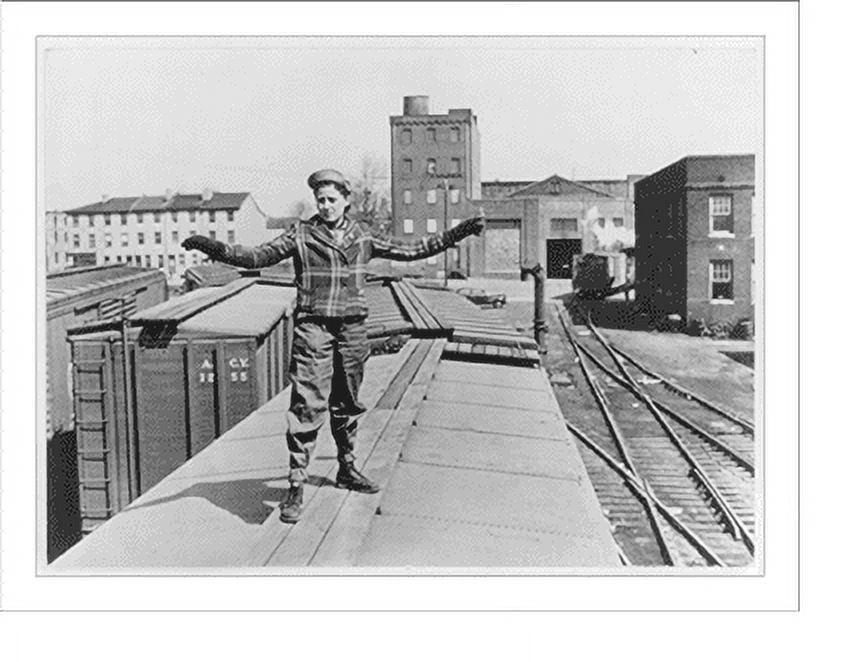 Historic Print, [Mrs. Elizabeth McDevitt, a brakeman on a U.S. railroad ...
