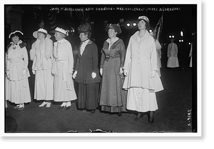 Historic Print, Mrs. Hitchcock, Lota Robinson, Mrs. Roosevelt & Miss ...