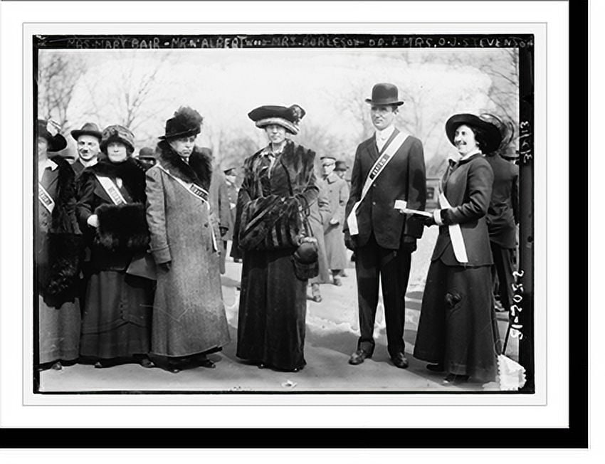 Historic Print, Mrs. Mary Bair, Mr. N. Albert Wood, Mrs. Burleson, Dr ...