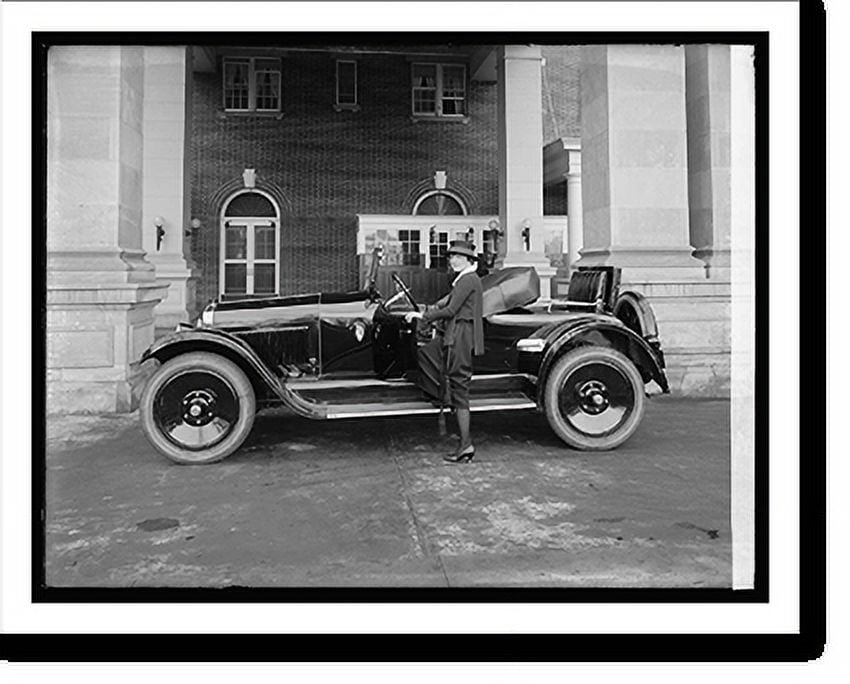 Historic Print, Mrs. Phil Riley in St.Clair car, 16" x 20" - Walmart.com