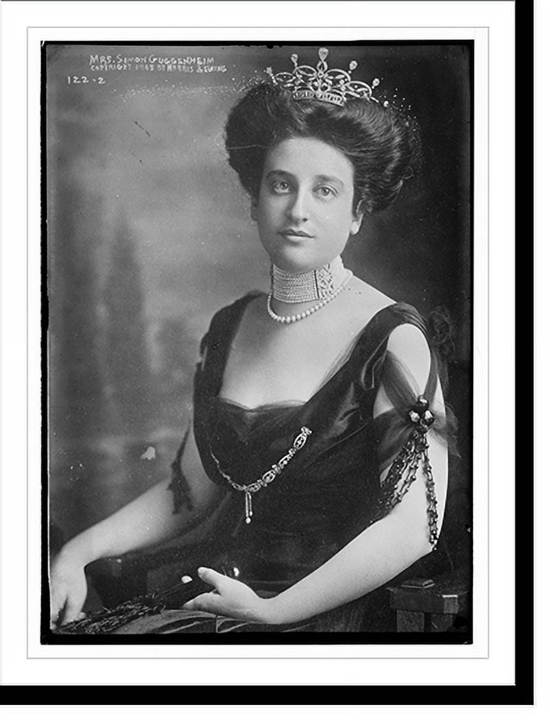 Historic Print, Mrs. Simon Guggenheim, portrait bust, copyright by ...