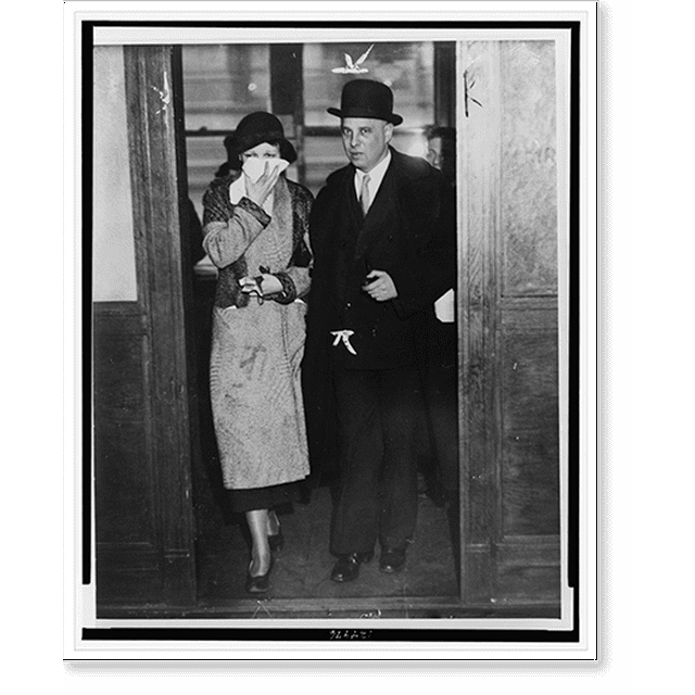 Historic Print, [Mrs. Vincent Coll (Lottie Kreisberger) leaving court ...