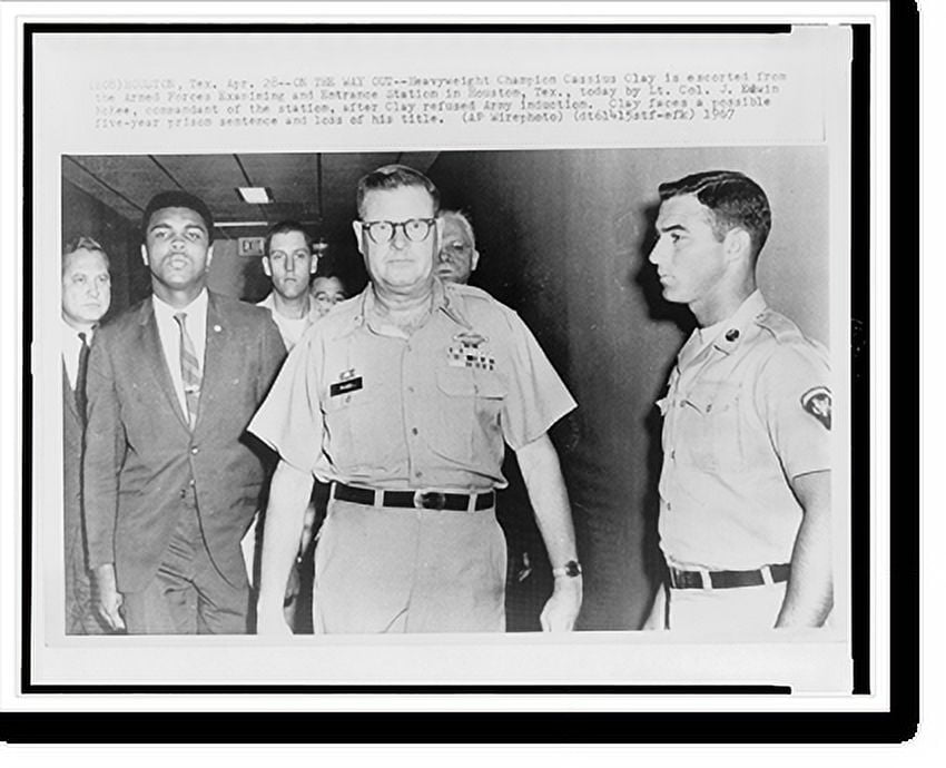 Historic Print, [Muhammad Ali, formerly Cassius Clay, escorted from the ...