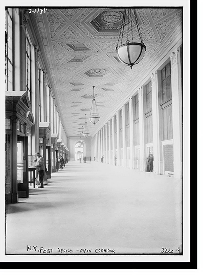 Historic Print, N.Y. Post Office . main corridor, 16" x 20" - Walmart.com