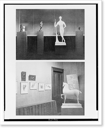 Historic Print, Nadelman exhibition. 2 rooms, December, 1915, 18" x 24 ...