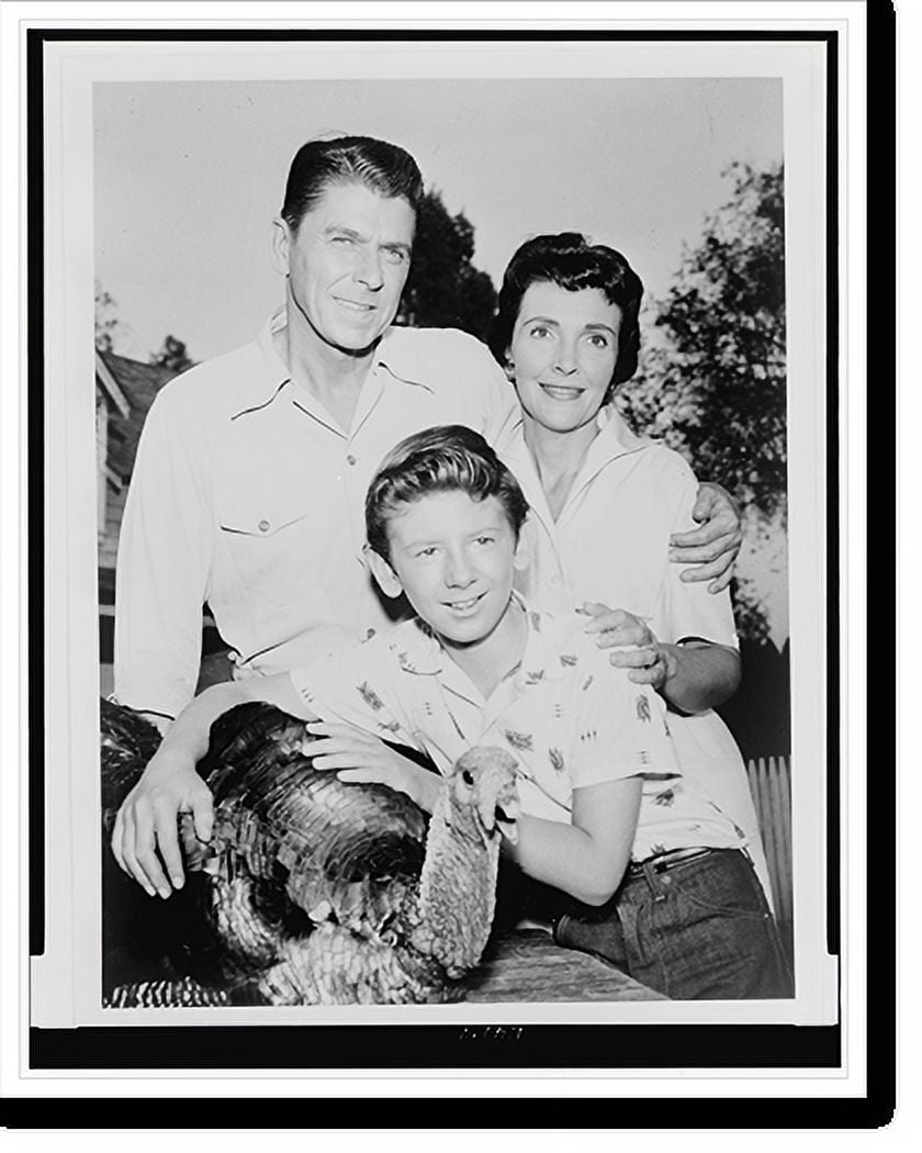 Historic Print, [Nancy Davis, Ronald Reagan, Tommy Nolan and turkey ...