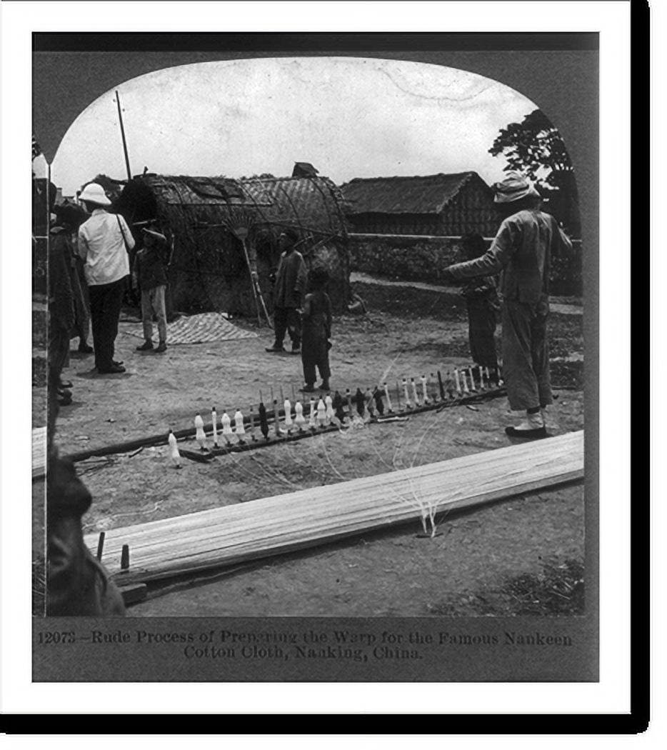 Historic Print, [Nankeen cloth-making]: Rude Process of Preparing the ...
