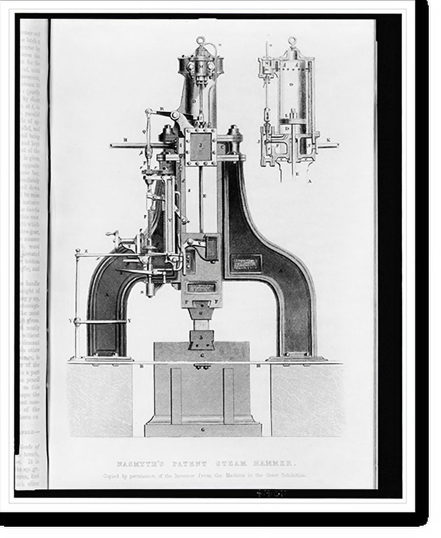 Historic Print, Nasmyth's patent steam hammer, copied by permission of ...