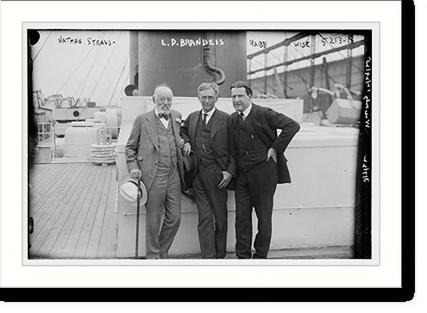 Historic Print, Nathan Straus and L.D. Brandeis & Rabbi Wise, 16" x 20 ...