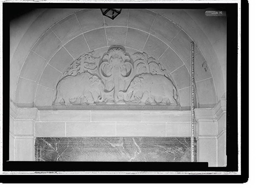 Historic Print, National Zoological Park, Elephant House, 3001 ...